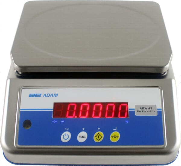 Table scale ADAM Aqua Stainless steel waterproof scale – Weegexperts